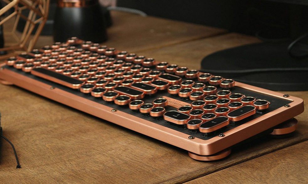 Azio Retro Classic Computer Keyboard | Cool Material